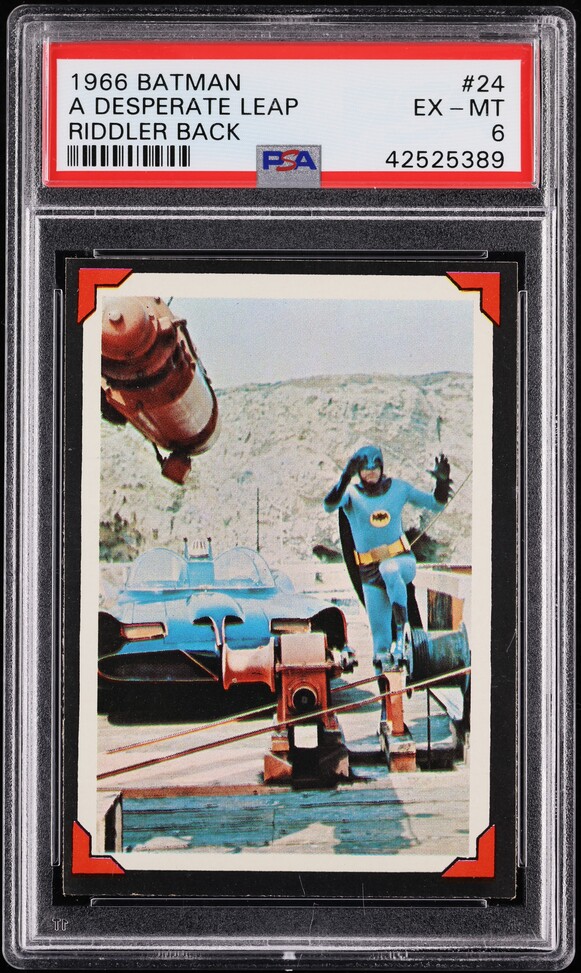 1966 Topps Batman Riddler Back A Desperate Leap #24 PSA 6 EXMT on ...