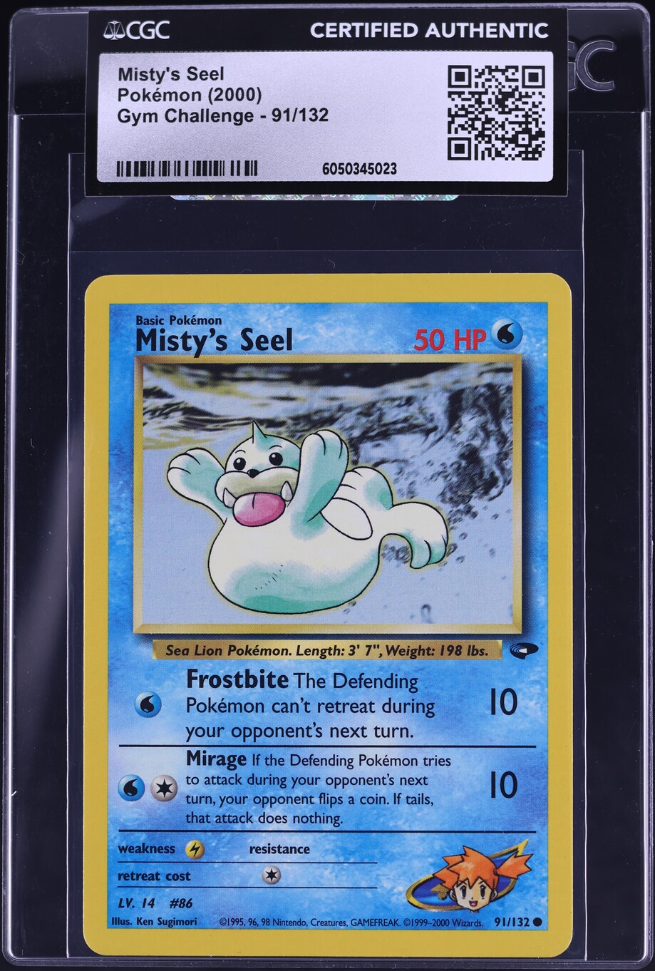 2000 Pokemon Gym Challenge Misty's Seel #91 CGC AUTH on Fanatics Collect