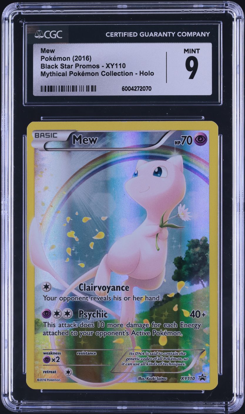 2016 Pokemon XY Black Star Promo Mythical Full Art Mew #XY110 CGC 9 ...