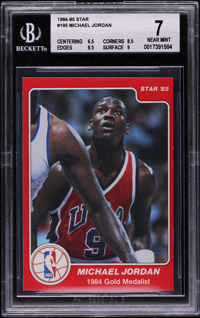 1984 Star Basketball Michael Jordan ROOKIE #195 BGS 7 NRMT on Fanatics ...