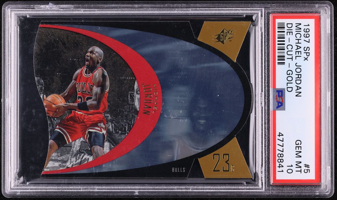 1997 SPx Gold Die-Cut Michael Jordan #5 PSA 10 GEM MINT on Fanatics Collect