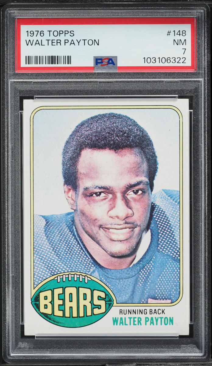 1976 Topps Football Walter Payton ROOKIE #148 PSA 7 NRMT on Fanatics ...