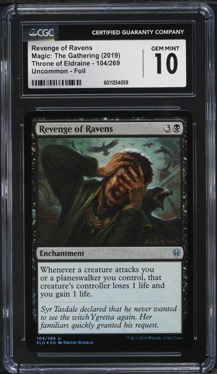 2019 Magic The Gathering Throne Of Eldraine Foil Revenge Of Ravens CGC ...