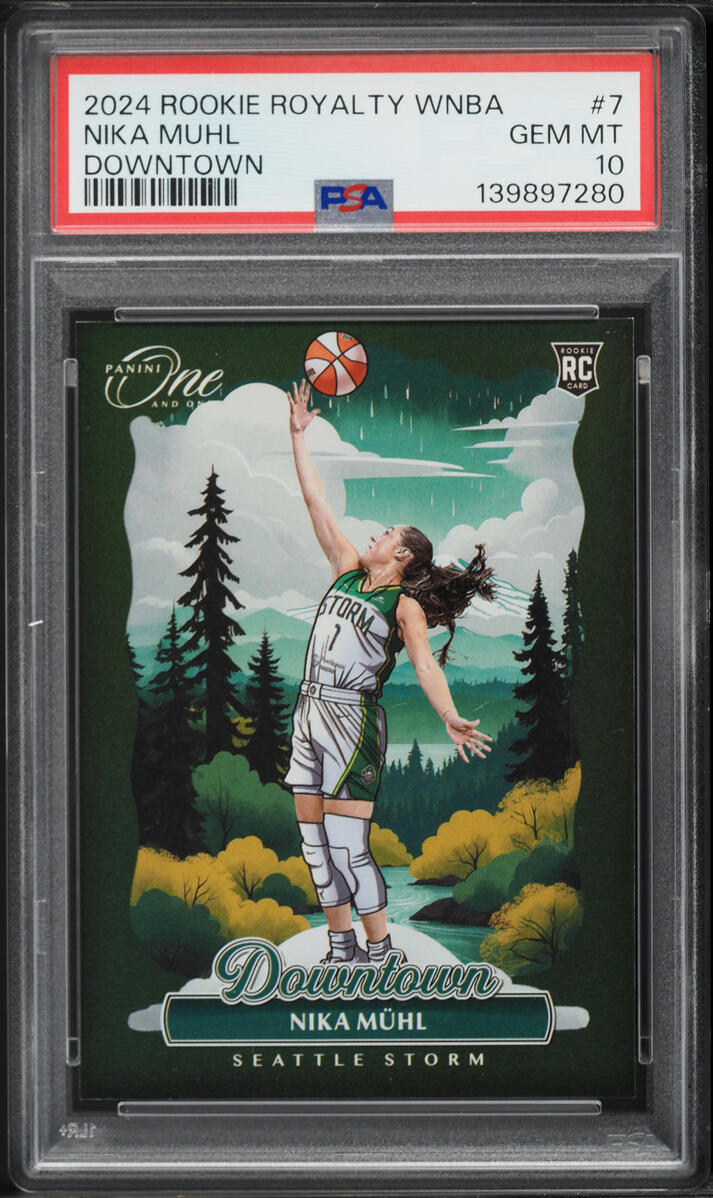 2024 Panini One And One Royalty WNBA Downtown Nika Muhl ROOKIE #7 PSA ...