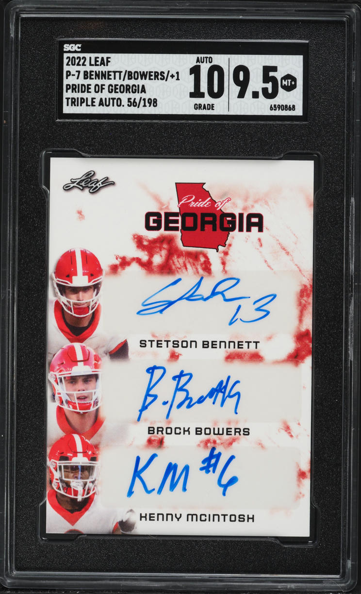 2022 Leaf Pride Of Georgia Stetson Bennett Brock Bowers Henny Mcintosh ...