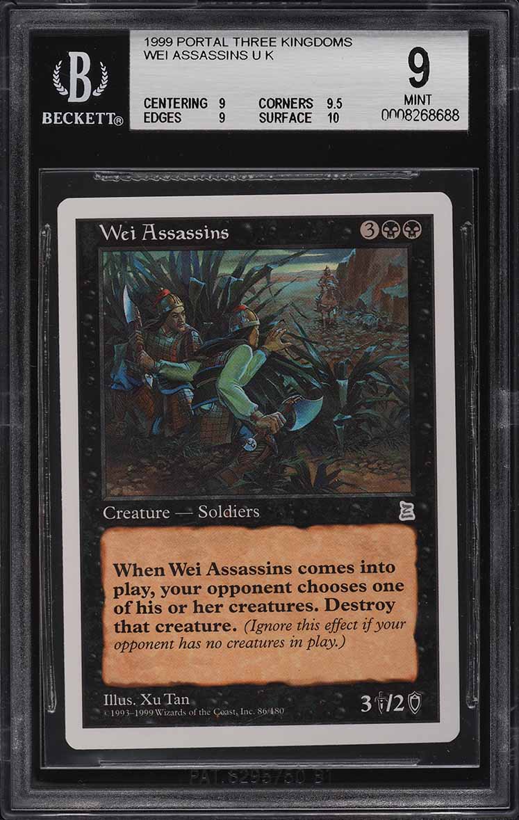 1999 Magic The Gathering MTG Portal Three Kingdoms Wei Assassins U K BGS 9 MINT on Fanatics Collect