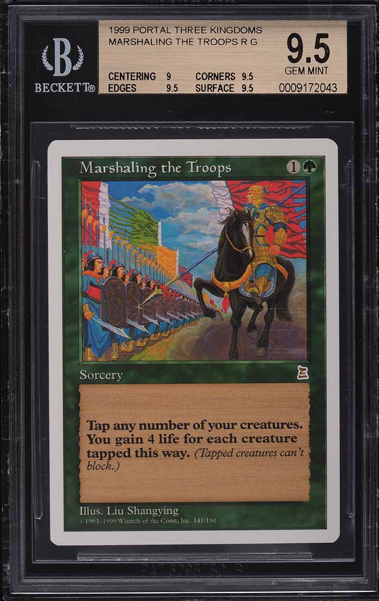 1999 Magic The Gathering MTG Portal Three Kingdoms Marshaling The Troops BGS 9.5 on Fanatics Collect
