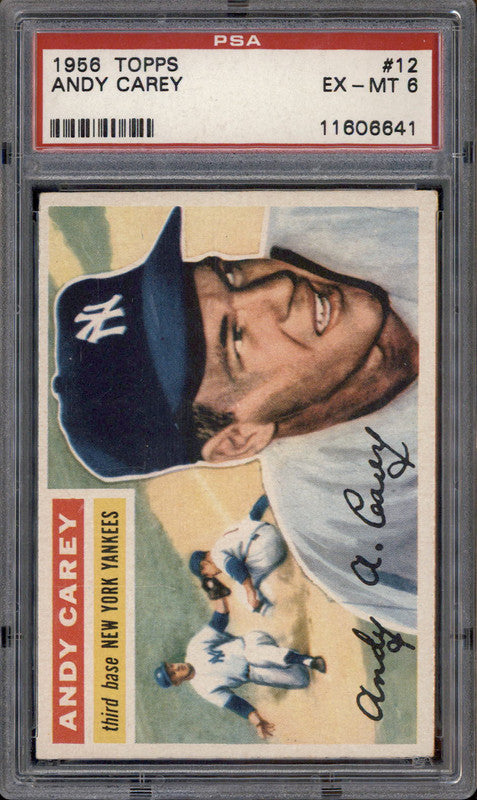 1956 Topps #12 Andy Carey PSA 6 on Fanatics Collect