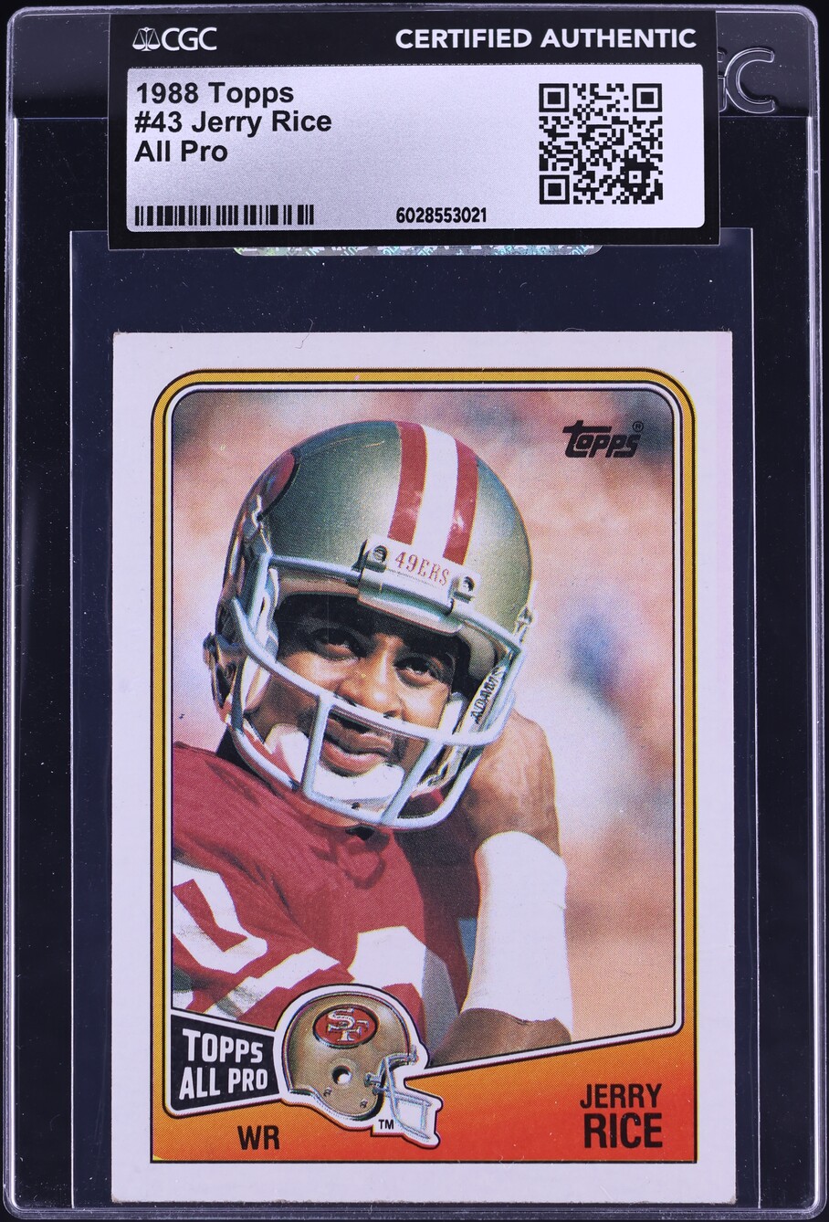 1988 Topps Football All Pro Jerry Rice #43 CGC AUTH on Fanatics Collect