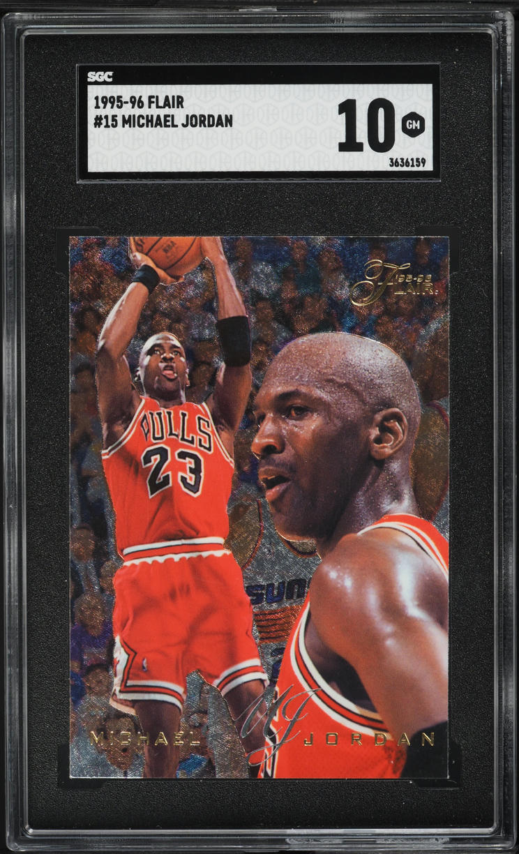 1995 Flair Basketball Michael Jordan #15 SGC 10 GEM MINT on Fanatics ...