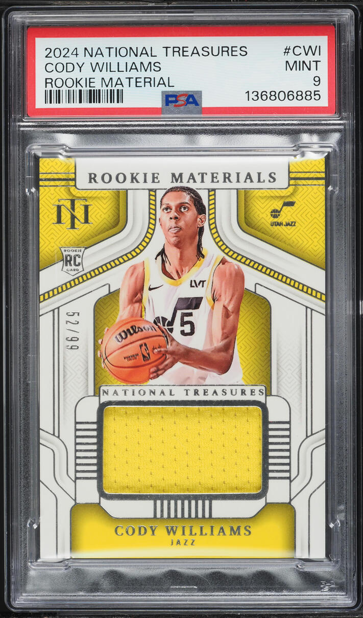 2024 National Treasures Materials Cody Williams ROOKIE PATCH /99 #RM ...
