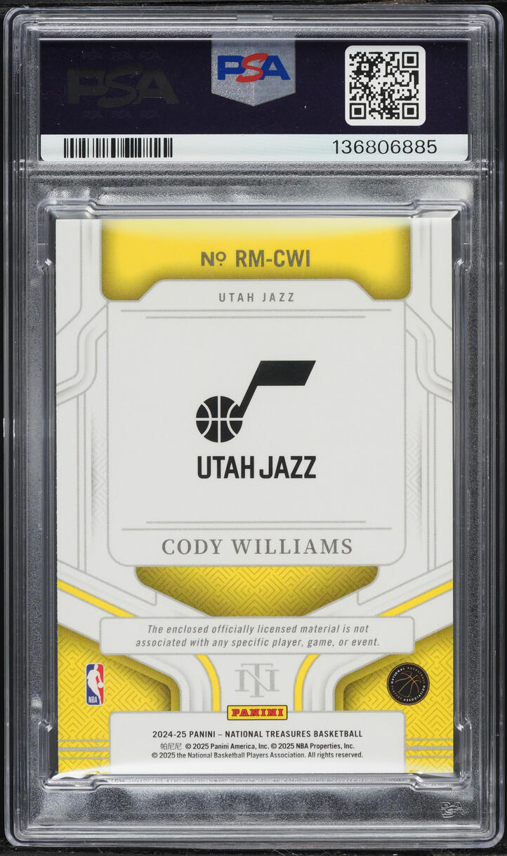 2024 National Treasures Materials Cody Williams ROOKIE PATCH /99 #RM ...