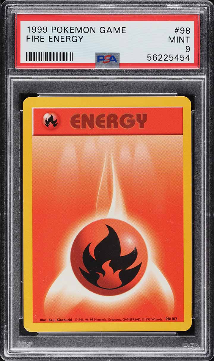 1999 Pokemon Base Set Fire Energy #98 PSA 9 MINT on Fanatics Collect