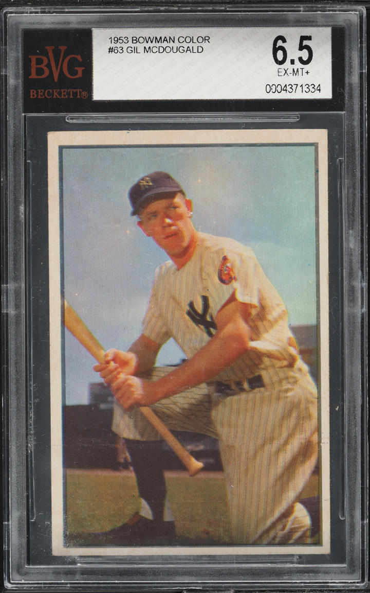 1953 Bowman Color Gil McDougald #63 BVG 6.5 EXMT+ on Fanatics Collect