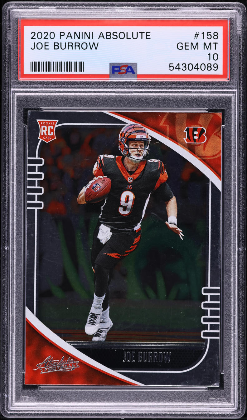 2020 Absolute Football Joe Burrow ROOKIE #158 PSA 10 GEM MINT on ...
