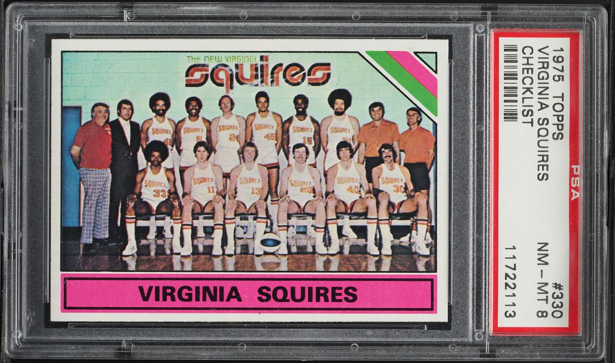 1975 Topps Checklist Virginia Squires #330 PSA 8 NM-MT on Fanatics Collect