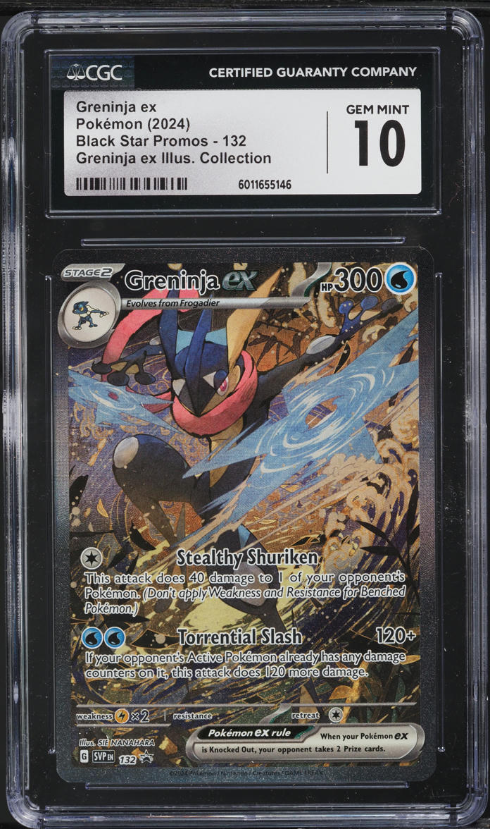 2024 Pokemon SV Black Star Promo EX Special Illustration Greninja ex #132 CGC 10 on Fanatics Collect