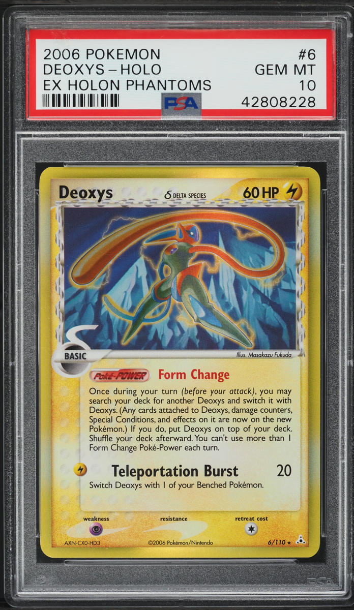 2006 Pokemon EX Holon Phantoms Holo Deoxys #6 PSA 10 GEM MINT on ...