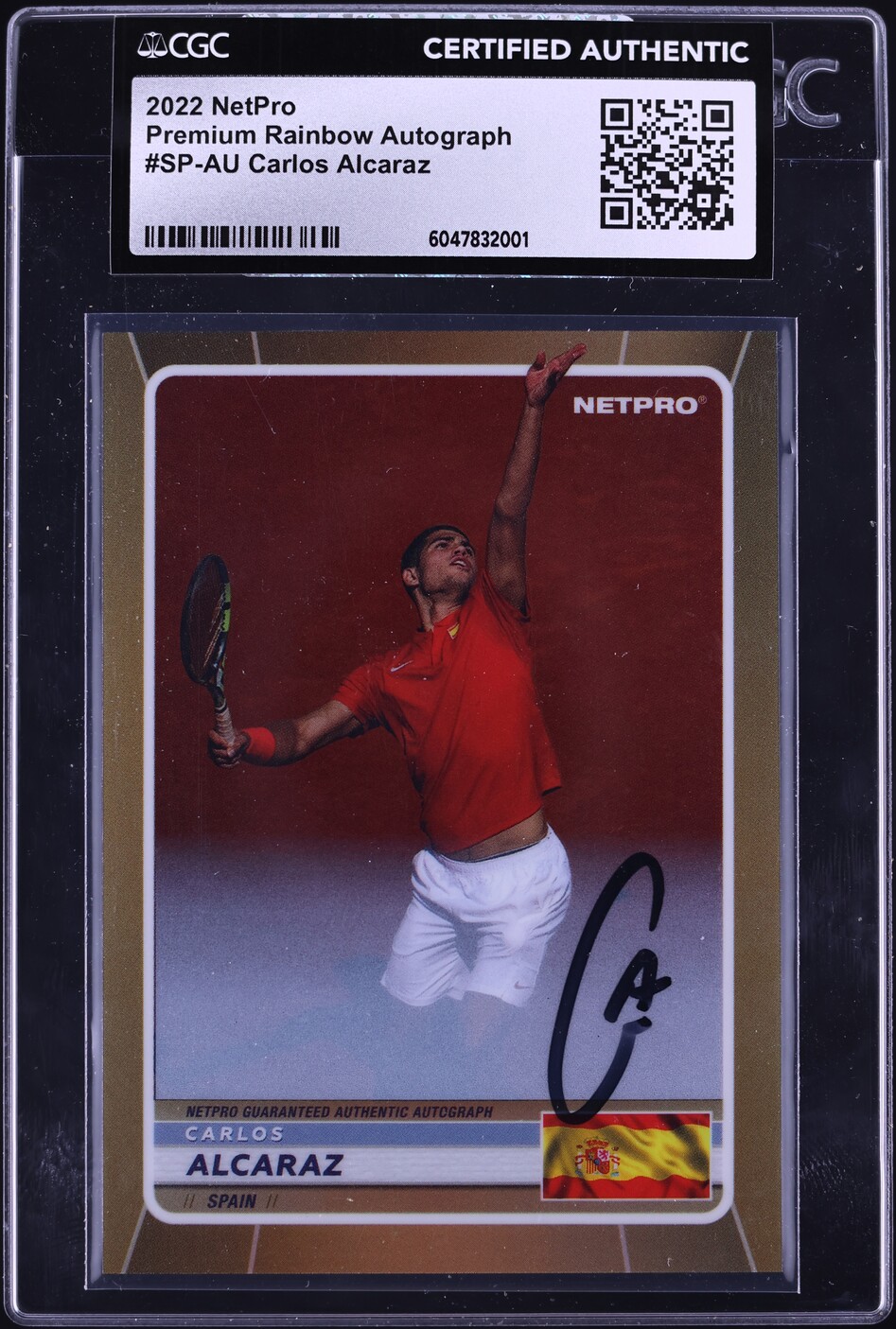 2022 Netpro Premium Rainbow Carlos Alcaraz AUTO /100 #SP-AU CGC AUTH on ...