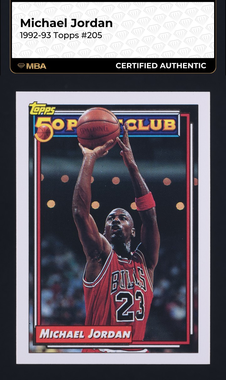 1992 Topps Basketball Michael Jordan #205 MBA AUTH on Fanatics Collect