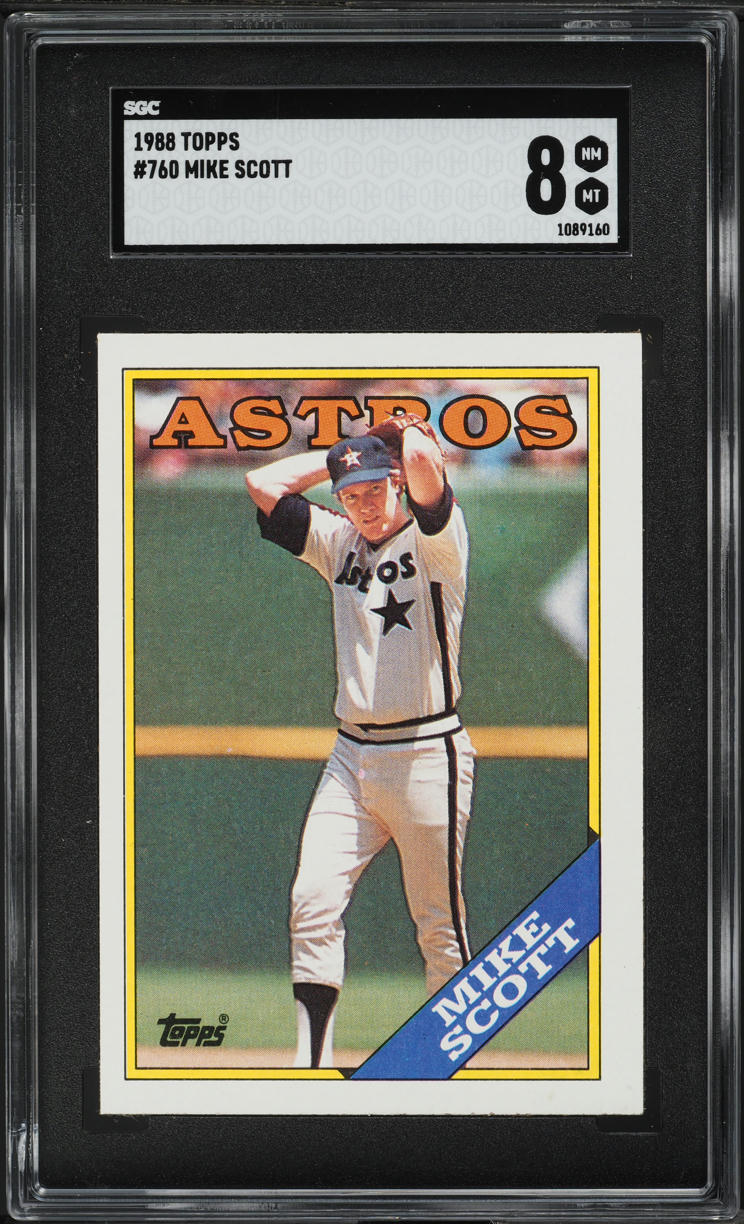 1988 Topps Mike Scott #760 SGC 8 NM-MT on Fanatics Collect