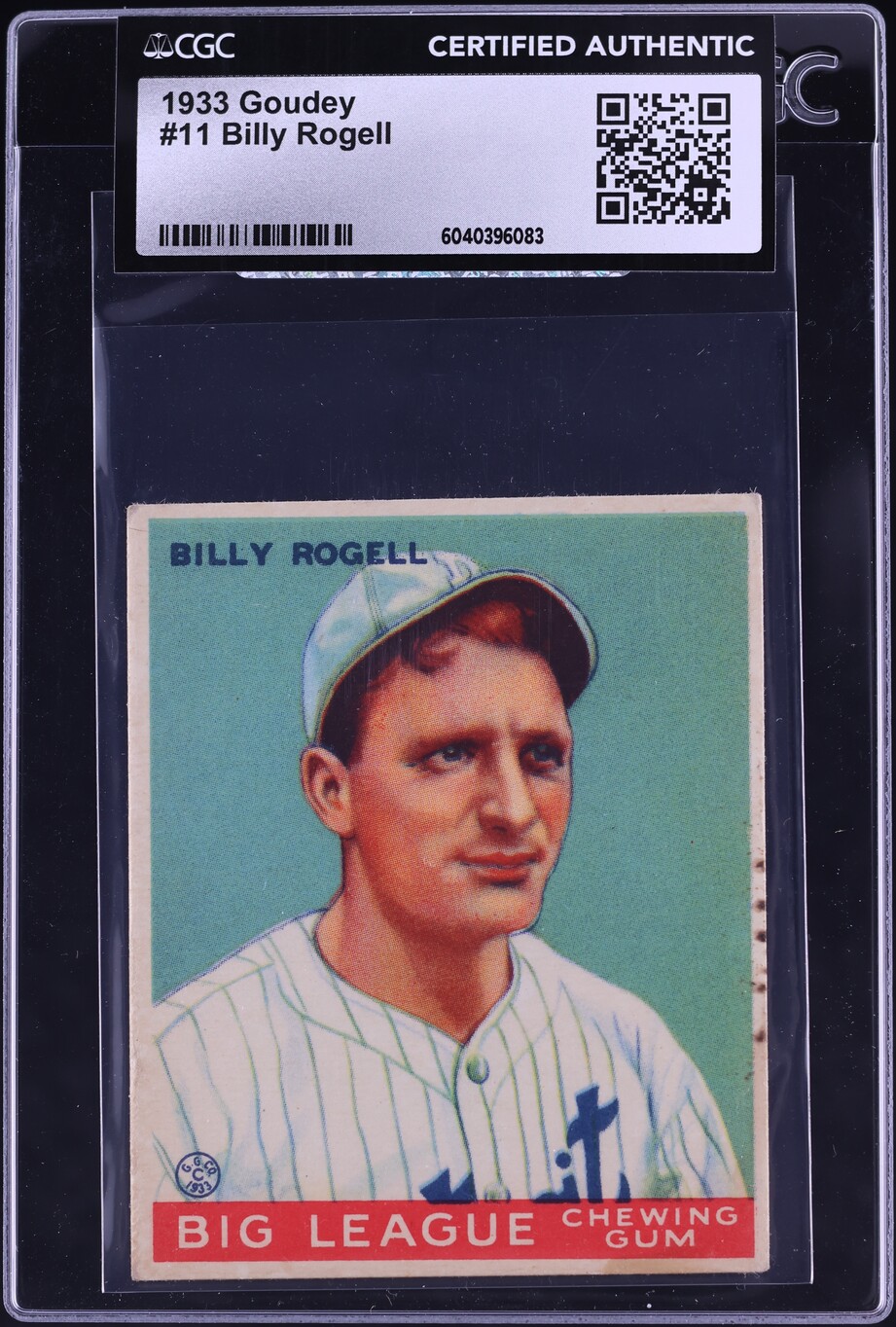 1933 Goudey Billy Rogell #11 CGC AUTH on Fanatics Collect