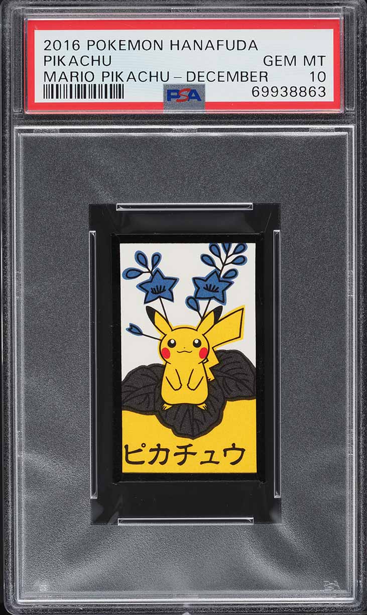 2016 Pokemon Hanafuda Mario Pikachu December Pikachu PSA 10 GEM MINT on ...