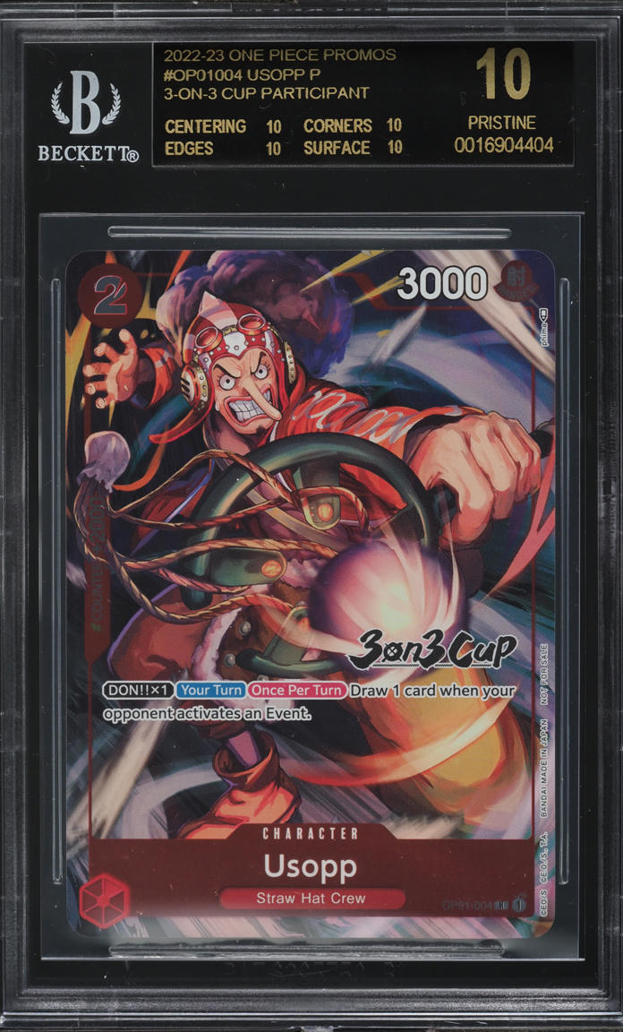 2022 One Piece Promo 3-On-3 Cup Participant Usopp #OP01-004 BGS 10 ...