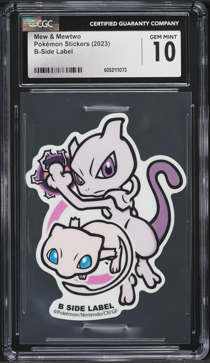 2023 Pokemon Japanese Stickers B-Side Label Mew & Mewtwo CGC 10 GEM ...