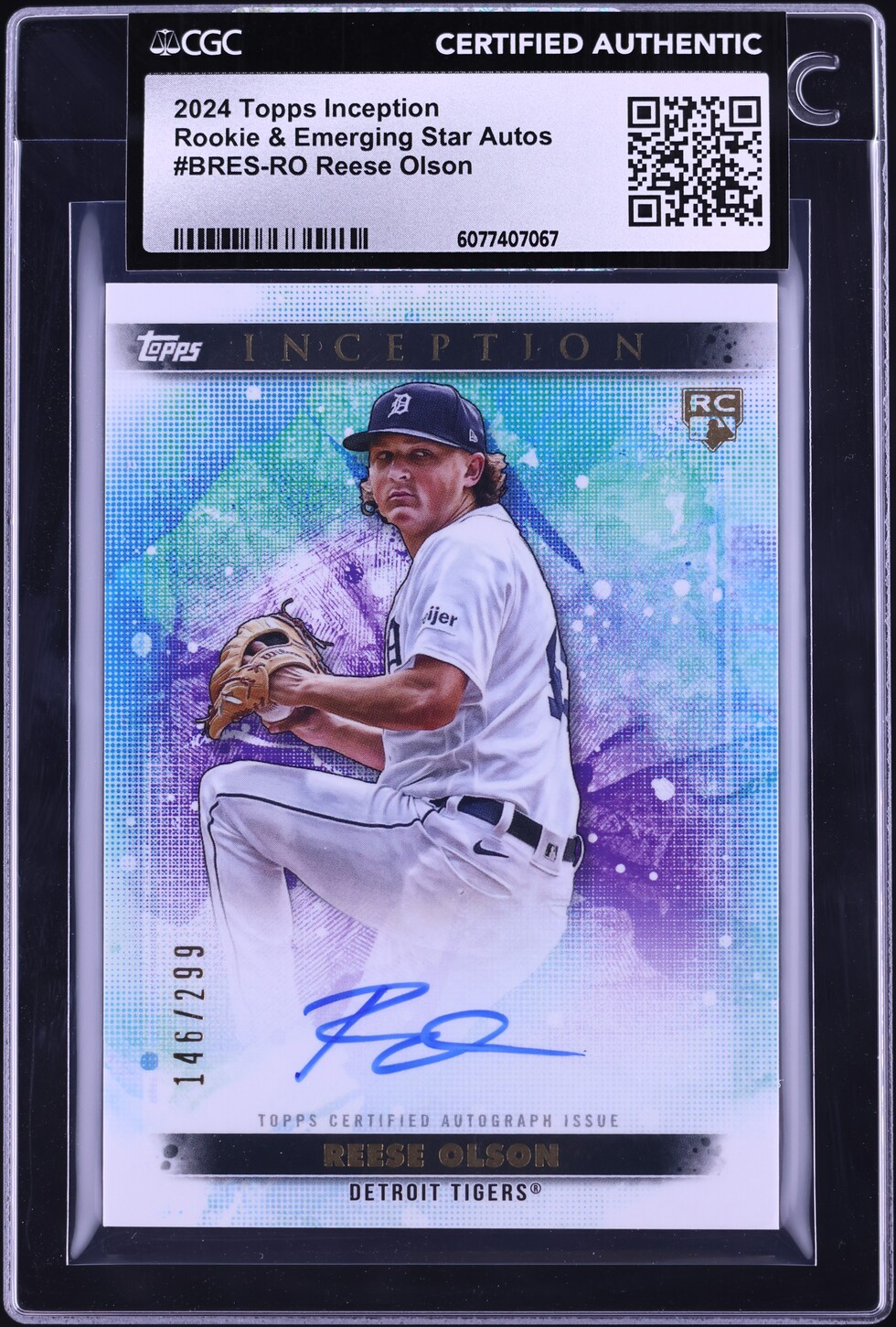 2024 Topps Inception Emerging Star Reese Olson ROOKIE AUTO /299 CGC ...