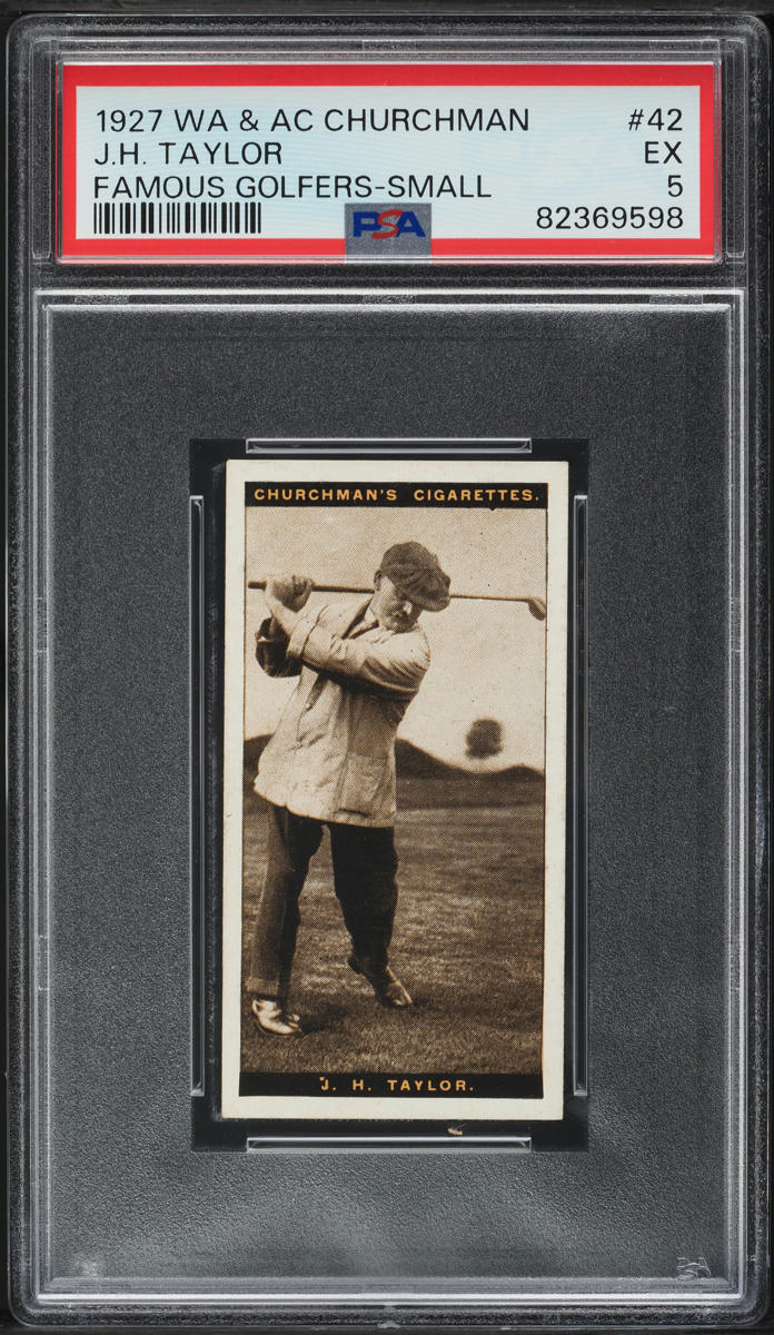 1927 Churchman Famous Golfers Small J.H. Taylor #42 PSA 5 EX on ...