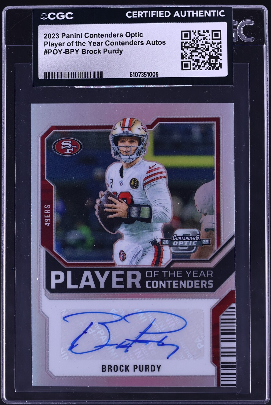 2023 Panini Contenders Optic Player Of The Year Prizm Brock Purdy AUTO ...