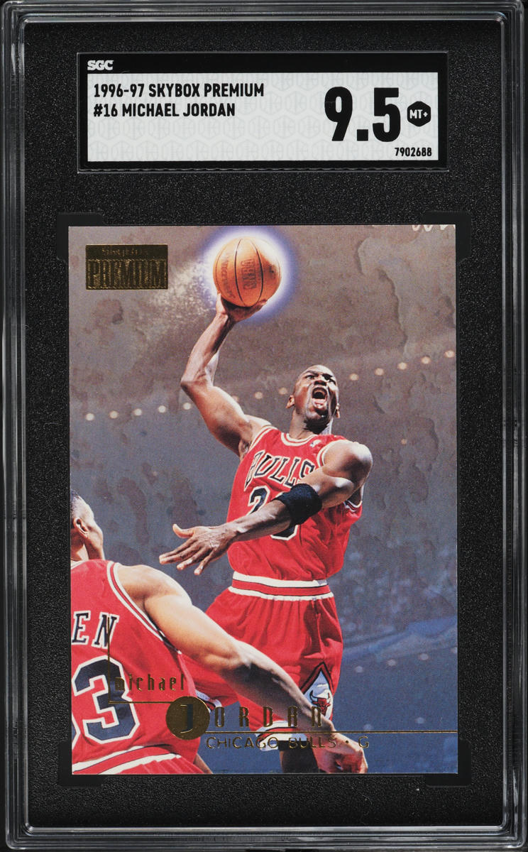 1996 Skybox Premium Michael Jordan #16 SGC 9.5 MINT+ on Fanatics Collect
