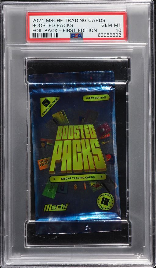 2021 Mschf Trading Cards Boosted First Edition Foil Pack PSA 10 GEM ...