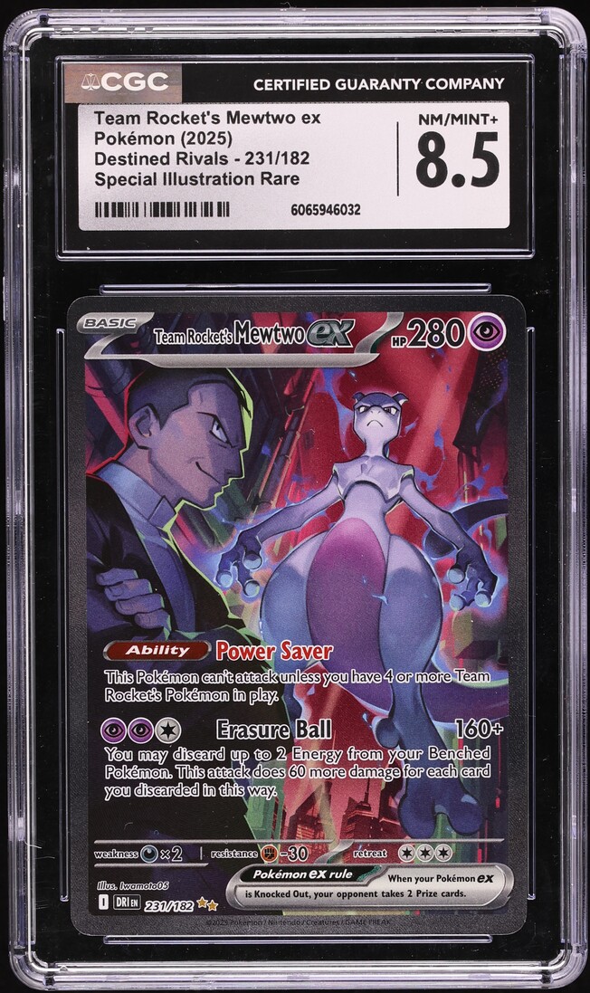 2025 Pokemon Scarlet & Violet Destined Rivals SIR Team Rocket's Mewtwo ...