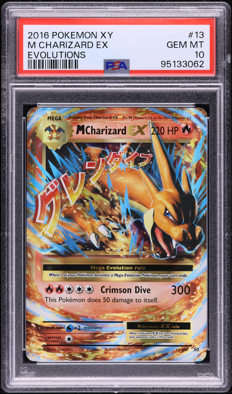 2016 Pokemon XY Evolutions Holo M Charizard EX #13 PSA 10 GEM MINT on ...
