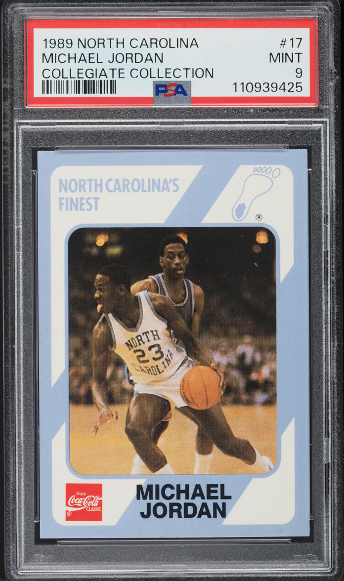1989 Collegiate Collection North Carolina Michael Jordan #17 PSA 9 MINT on Fanatics Collect