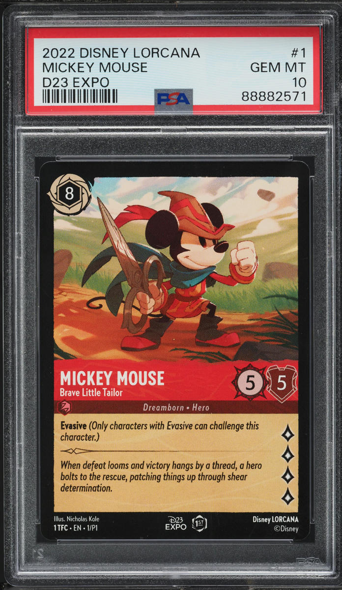 2022 Disney Lorcana Promo D23 Expo Mickey Mouse #1 PSA 10 GEM MINT on ...