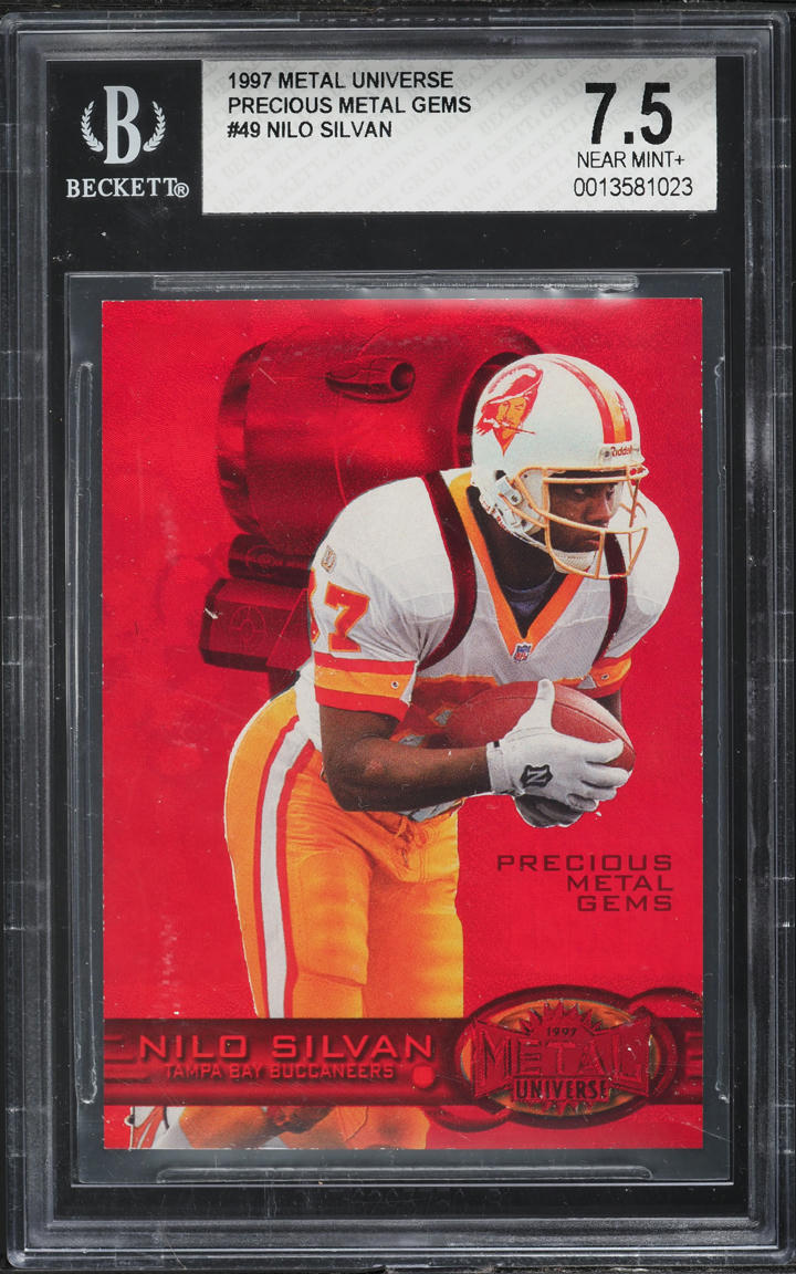 1997 Metal Universe Precious Metal Gems PMG Red Nilo Silvan /150 #49 ...
