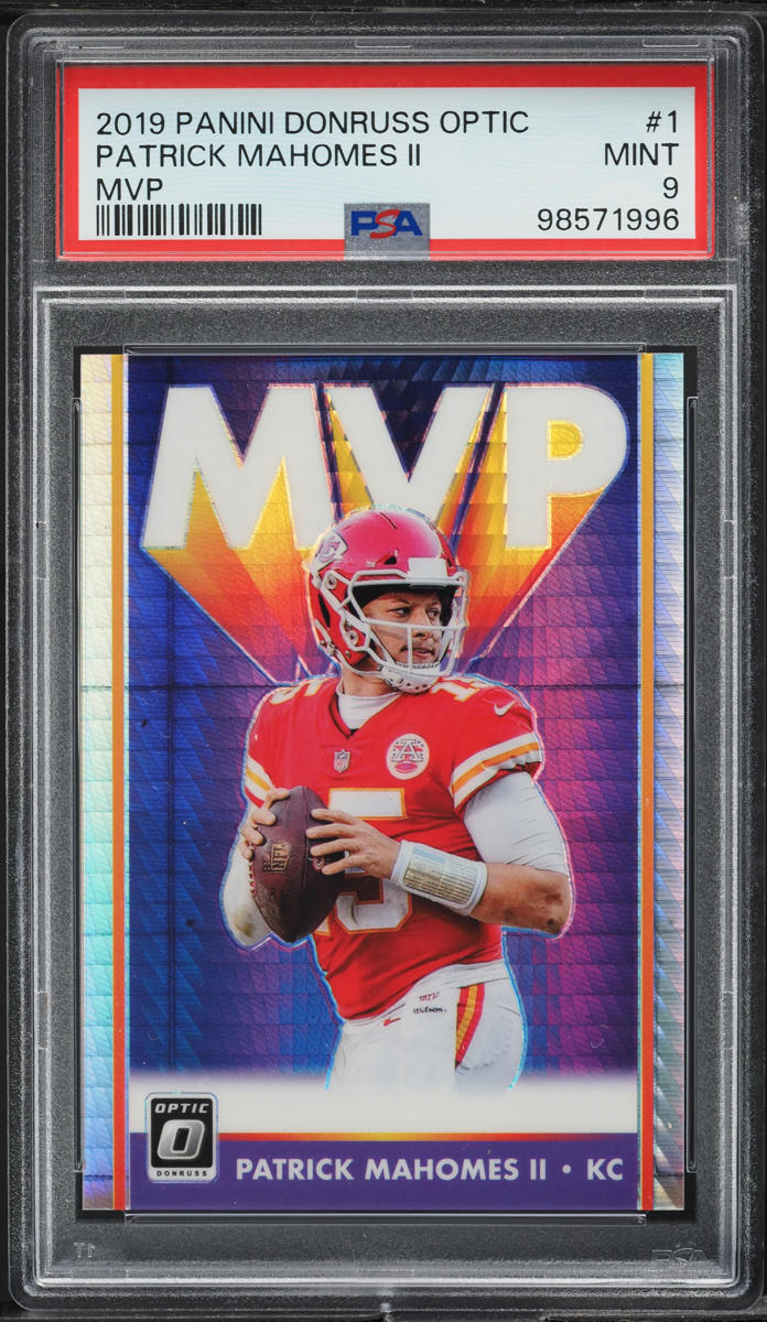 2019 Panini Donruss Optic MVP Patrick Mahomes II #1 PSA 9 MINT on ...