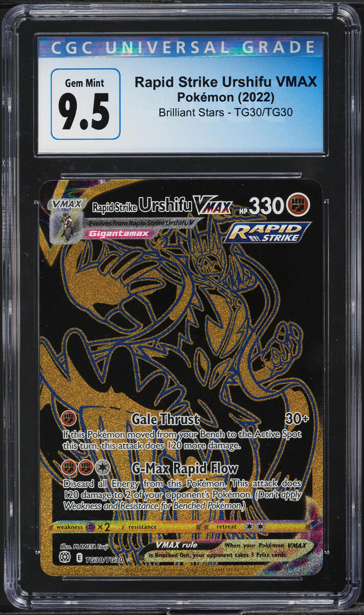 2022 Pokemon SWSH Brilliant Stars Art Rare Rapid Strike Urshifu VMAX ...