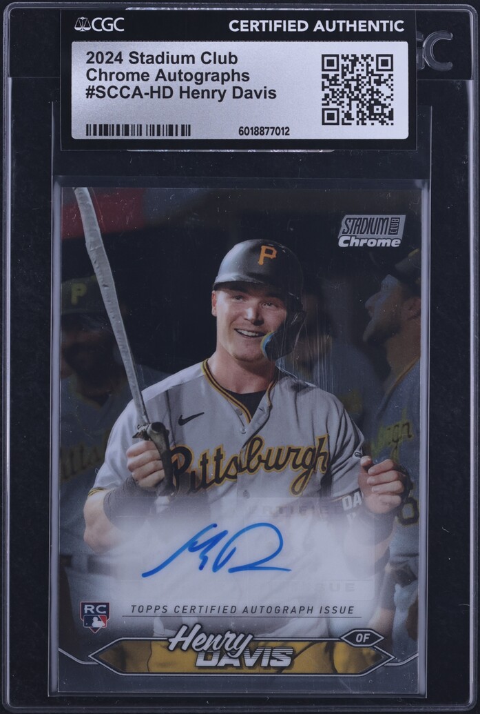 2024 Stadium Club Chrome Henry Davis ROOKIE AUTO #SCCA-HD CGC AUTH on Fanatics Collect