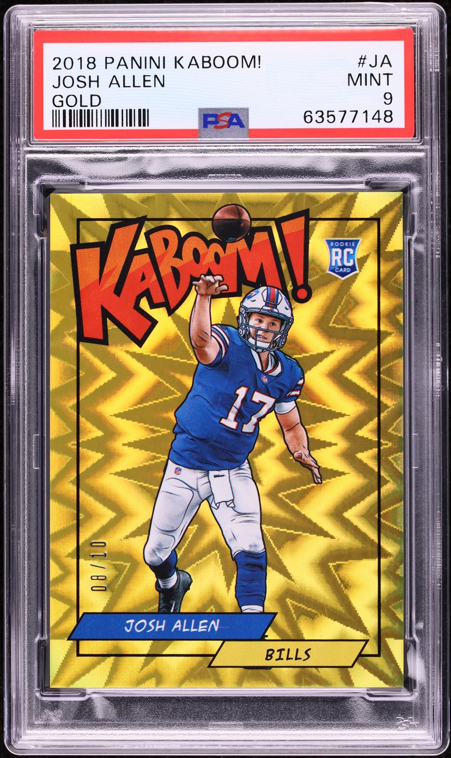 2018 Panini Kaboom! Gold Josh Allen ROOKIE /10 #K-JA PSA 9 MINT on Fanatics Collect