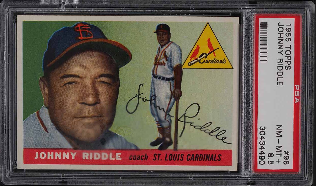 1955 Topps Johnny Riddle #98 PSA 8.5 NM-MT+ on Fanatics Collect