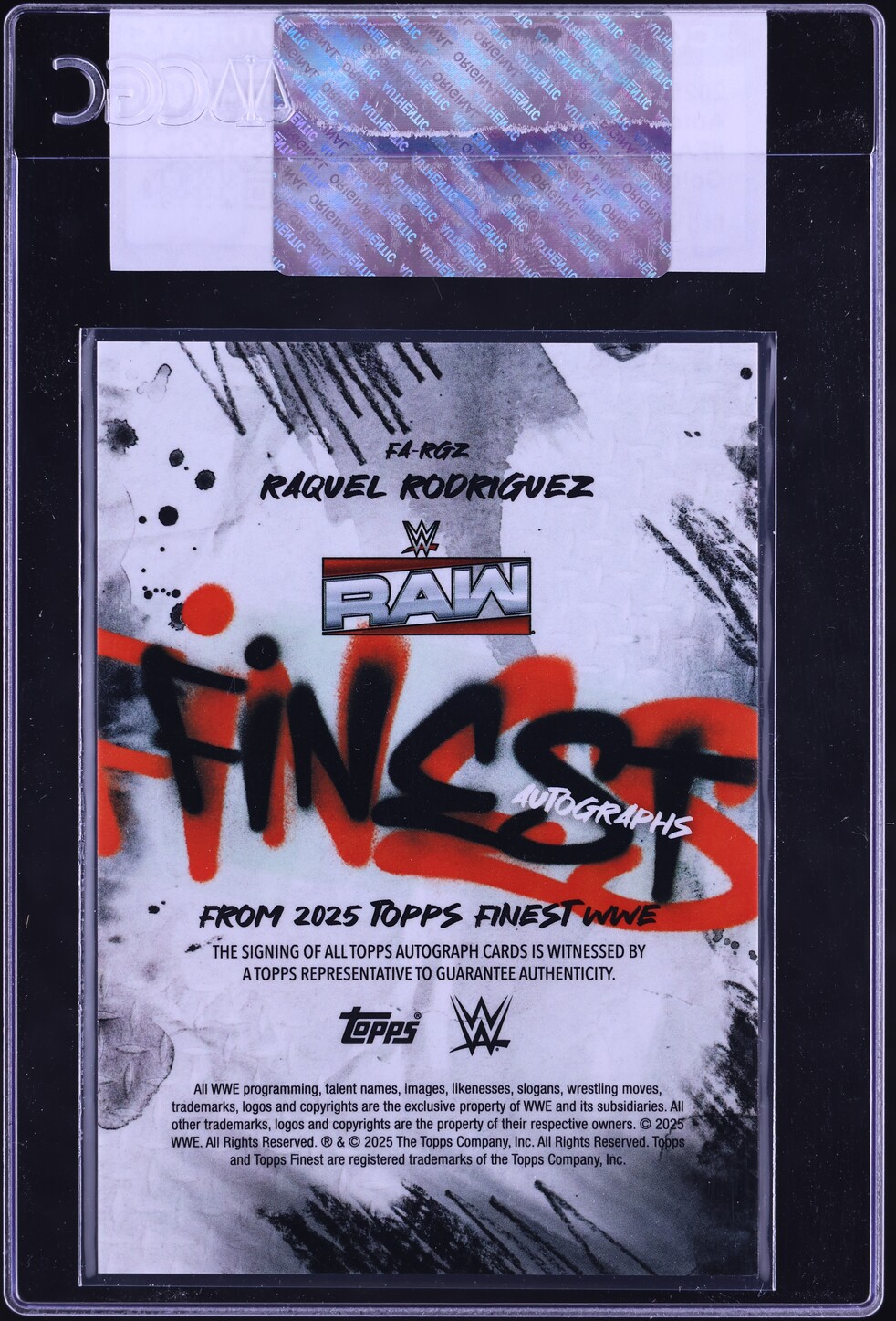 2025 Finest WWE Gold Refractor Raquel Rodriguez AUTO /50 #FA-RGZ CGC ...