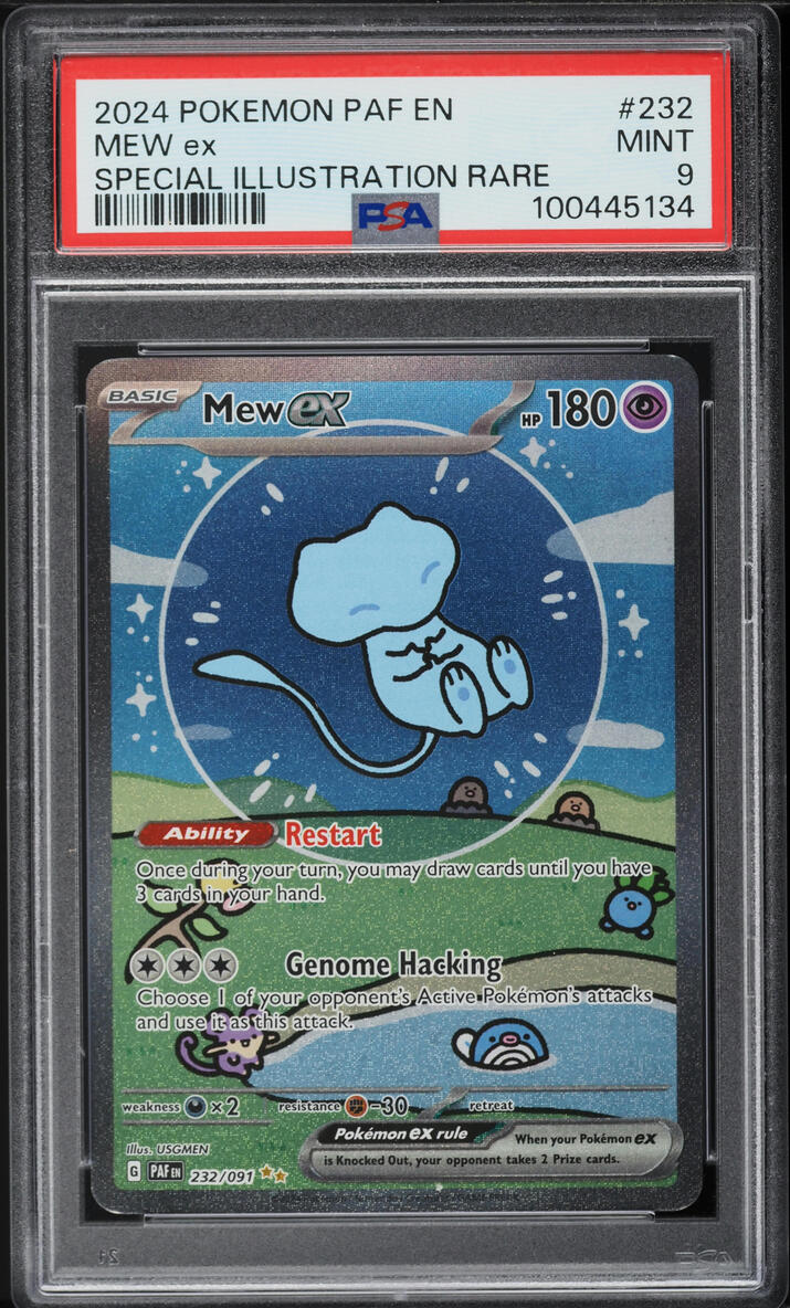 2024 Pokemon SV Paldean Fates Special Illustration Rare Mew ex #232 PSA ...