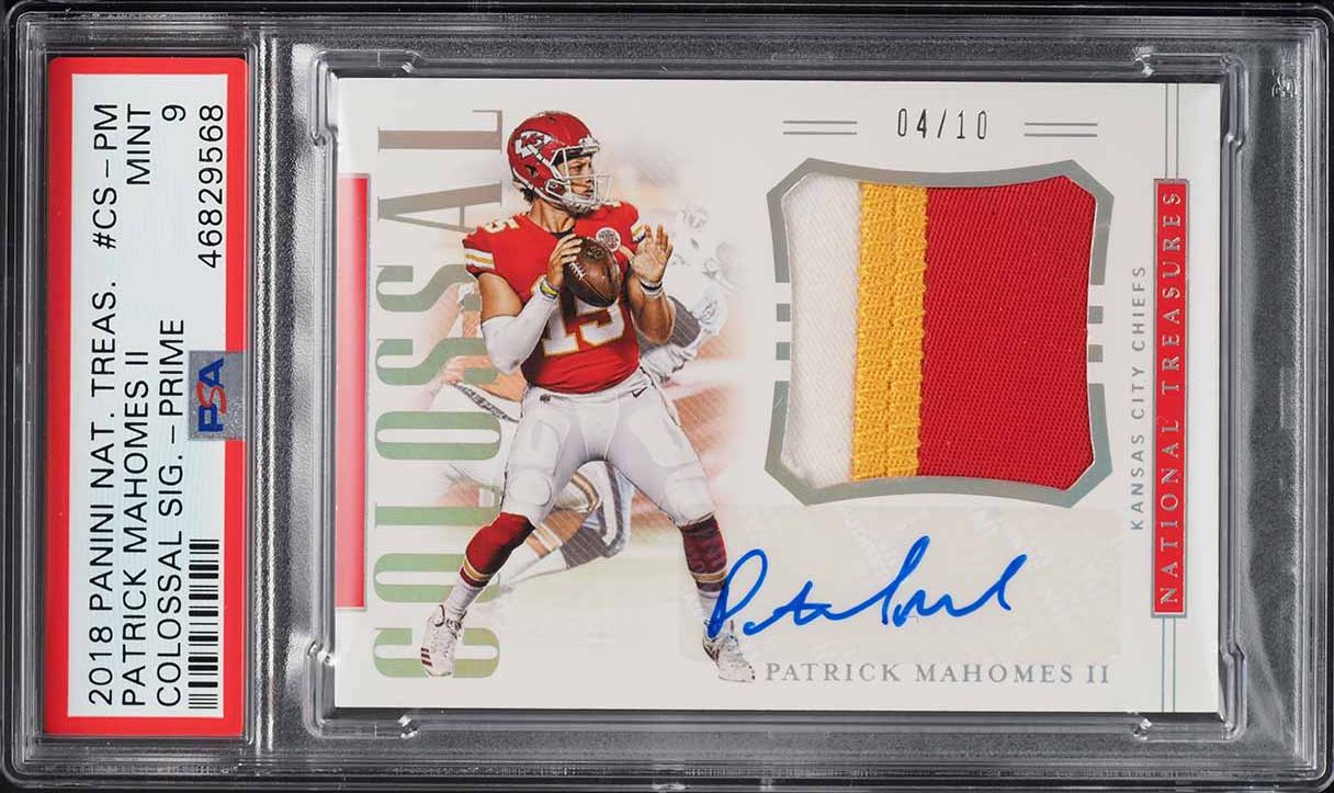 2018 National Treasures Colossal Prime Patrick Mahomes II PATCH AUTO ...