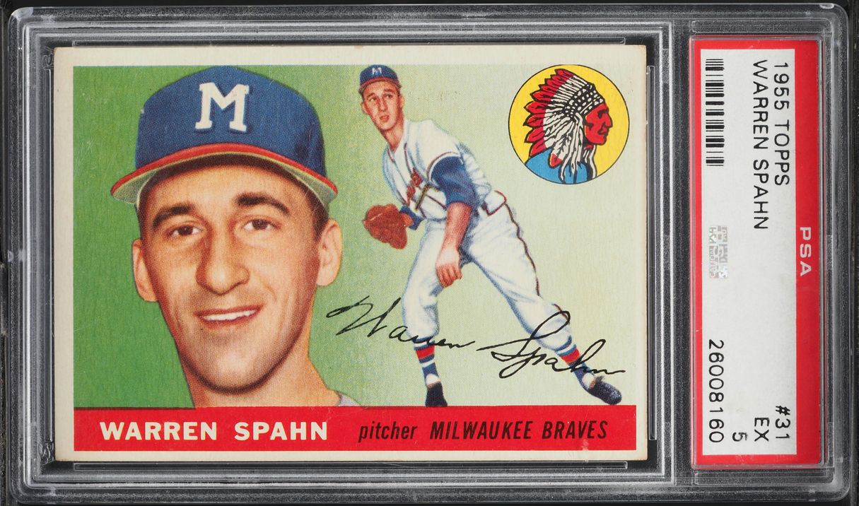 1955 Topps Warren Spahn #31 PSA 5 EX on Fanatics Collect