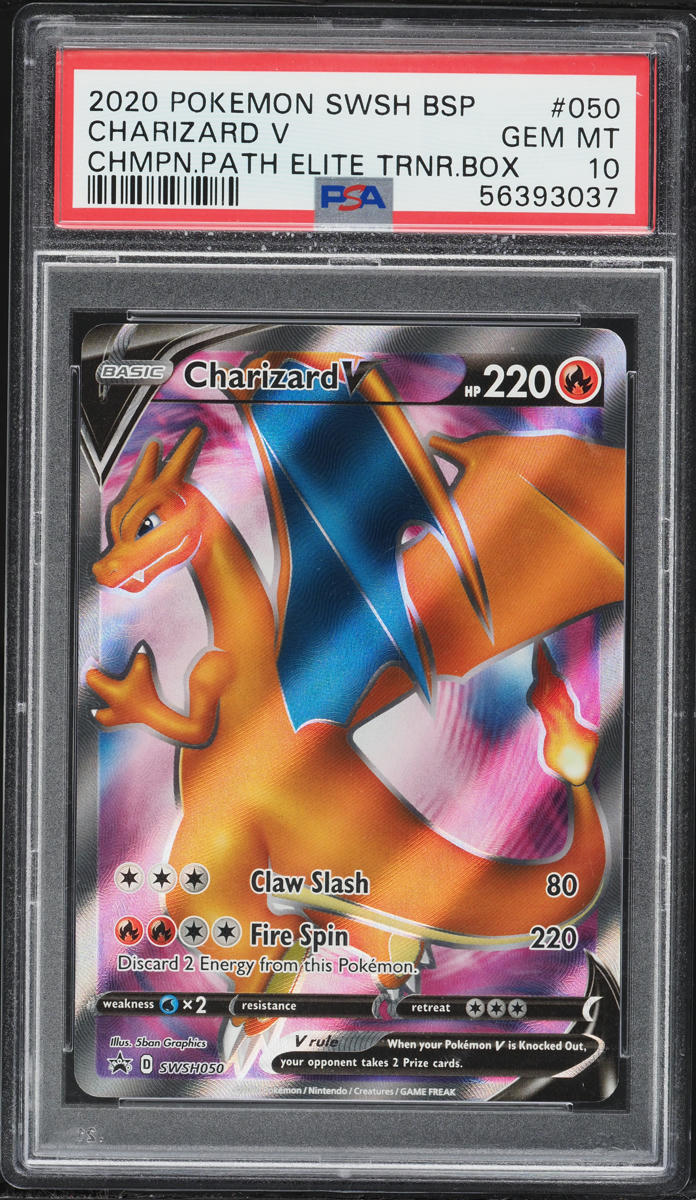 2020 Pokemon Sword & Shield Champion's Path ETB Full Art Charizard V # ...
