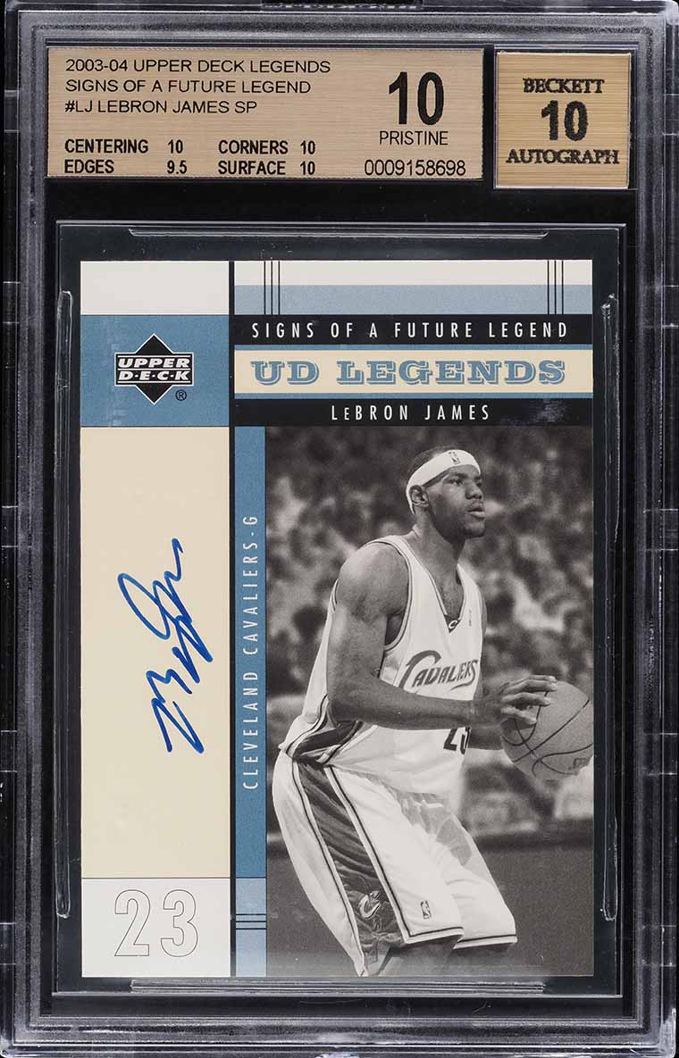 2003 UD Legends Signs Of A Future Legend LeBron James SP ROOKIE AUTO # ...